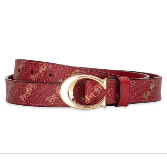 Coach | Accessories | Coach Signature Buckle With Horse Carriage Red ...